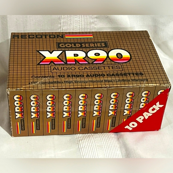 recoton | Other | Vintage Recoton Xr 9 Blank Cassette Tapes Box Of 0 ...